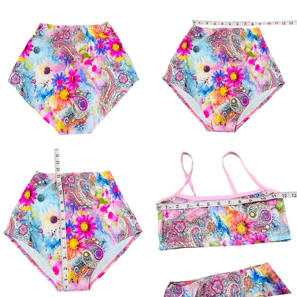 Dolls Kill | Swim | Rave With Mi Gente Kacey Pink Floral Paisley Crop ...